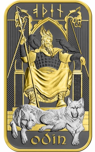 Norse Gods - Odin 1 oz Silver Bar SE The Coins